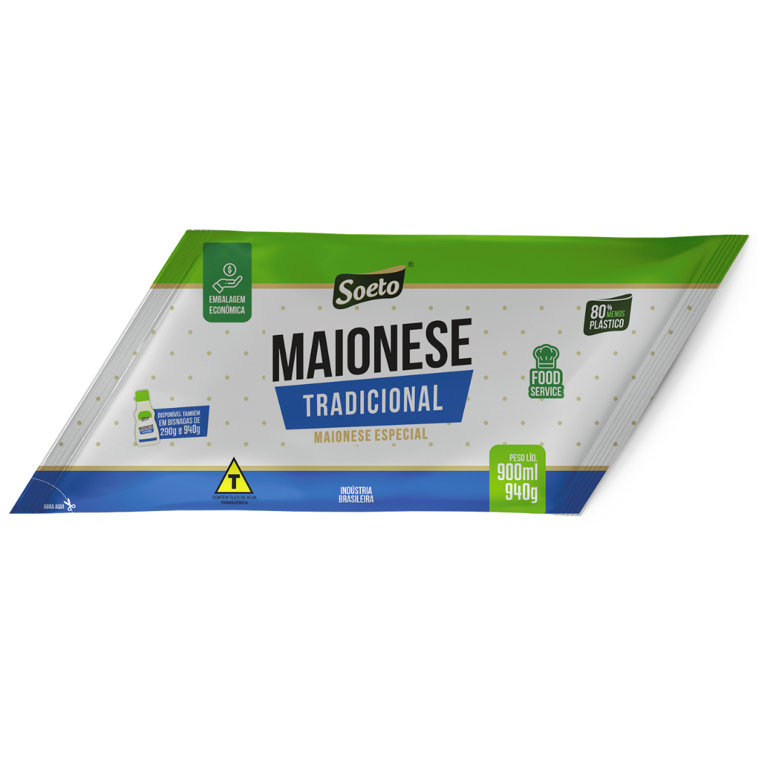 Maionese Tradicional 940gr Sachê - Condimentos - Soeto - Sabor que ...